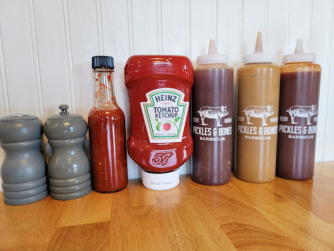 The sauce lineup that proves condiments aren't just supporting actors&mdash;they're potential Oscar winners. That mustard sauce deserves its own fan club.