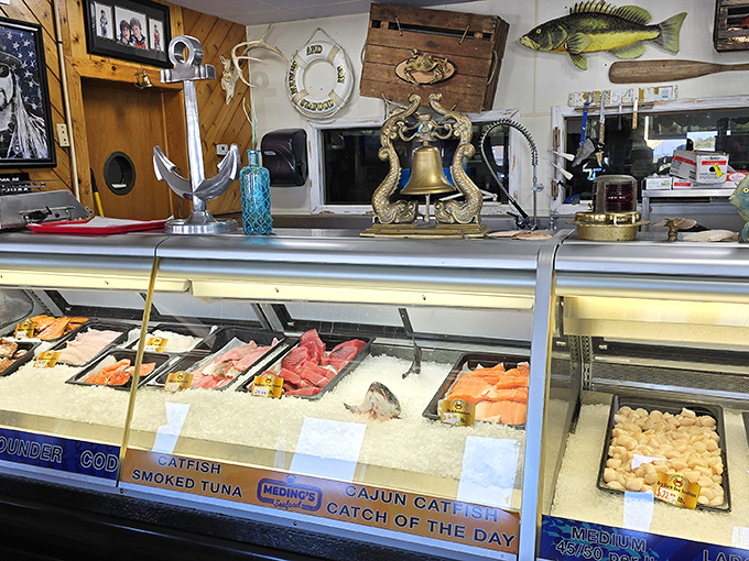 The seafood counter&mdash;where decisions are harder than choosing your favorite child. Fresh catches displayed with the reverence of crown jewels.
