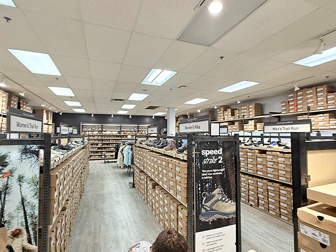 Shoe warehouses stretch endlessly, offering footwear solutions for every lifestyle and budget imaginable.