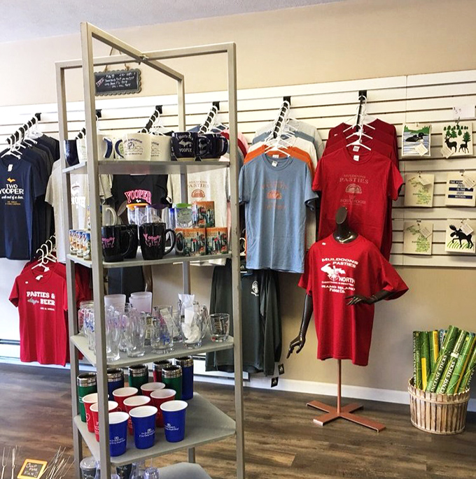 Beyond pasties, Muldoons offers a slice of Michigan to take home &ndash; from U.P. themed shirts to glassware that will have you reminiscing about your Munising adventures.
