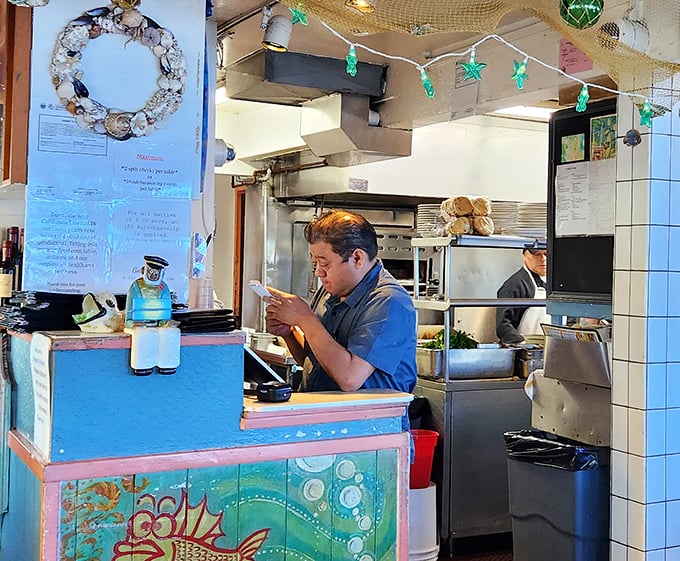 Where the magic happens&mdash;skilled hands transforming the ocean's bounty into dishes that create lifelong memories and return customers.