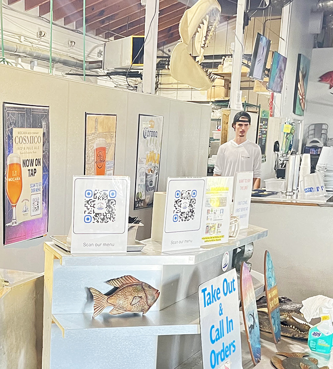 Where digital meets delicious &ndash; scan the QR code for the menu, but trust your server for what's really swimming today.