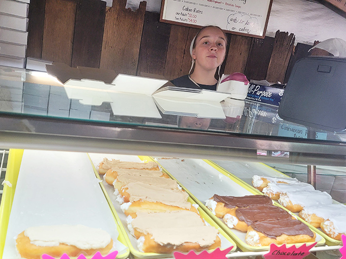 Behind the counter, tradition wears an apron. The staff works with quiet efficiency that comes from generations of know-how.