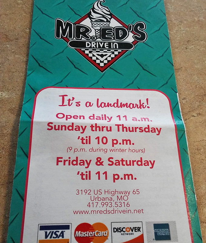 The menu proudly proclaims "It's a landmark!" &ndash; four words that tell you this isn't just a meal, but a piece of local history.