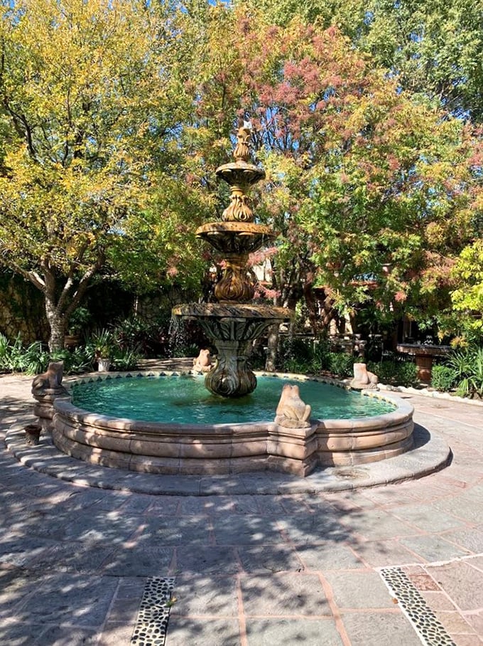 The outdoor bar—where Mexican tile work and Texas hospitality create the perfect backdrop for margarita-fueled conversations.