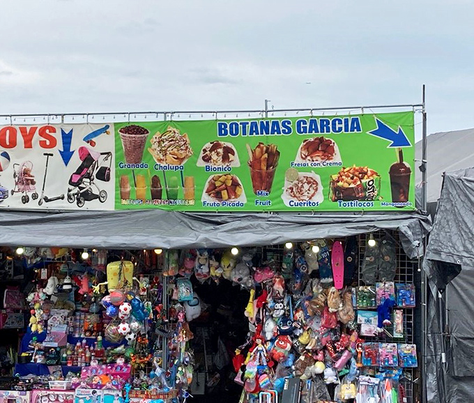 A riot of color and childhood joy! This toy vendor knows exactly how to make both kids and nostalgic adults stop in their tracks.