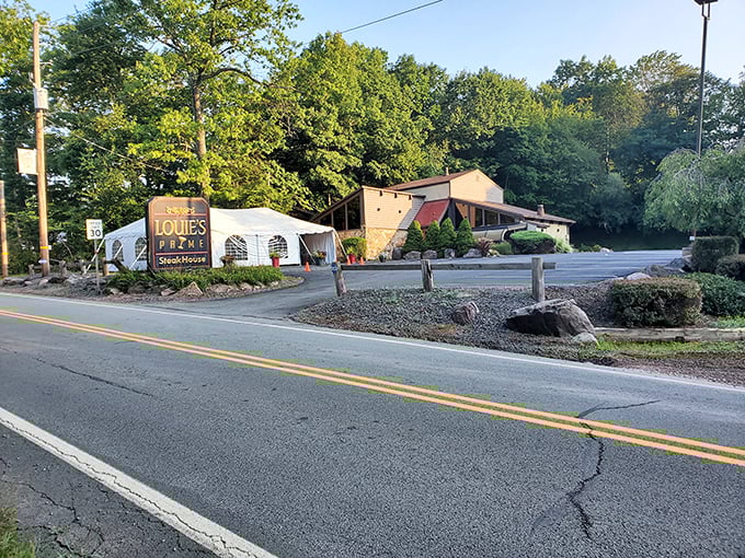 From this angle, Louie's looks unassuming – the Clark Kent of steakhouses before revealing its Superman-level powers of beef transformation inside.