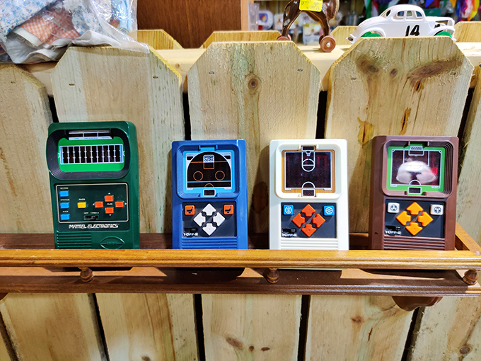 Handheld electronic games from the 1980s&mdash;when "portable gaming" meant four buttons and LED lights that somehow represented football or basketball.