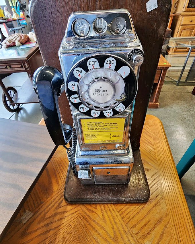 This vintage payphone is a time machine disguised as telecommunications equipment. When's the last time you needed a quarter to make a call?