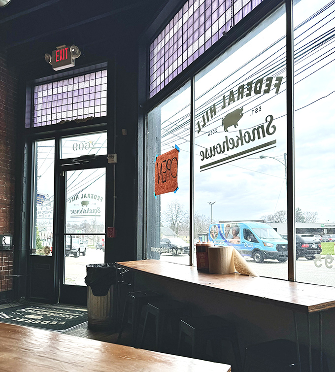 Sunlight streams through windows framing the simple dining space&mdash;a temple of meat where conversation stops when the food arrives.