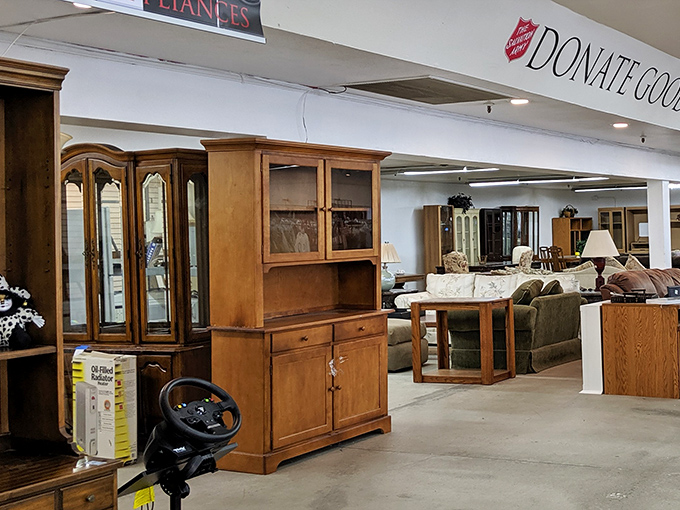 "Donate Good Stuff" indeed! These solid wood cabinets and hutches represent craftsmanship you rarely find in today's furniture stores.