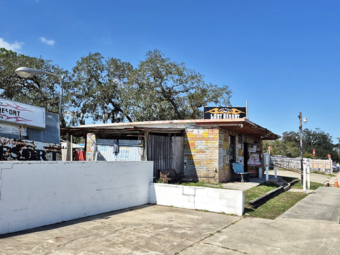The Last Resort's brick exterior gives no hints about the wild stories and characters waiting inside.