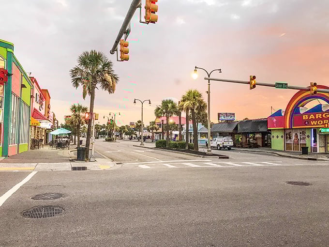 North Myrtle Beach explodes with candy-colored storefronts that seem designed to match the vibrant energy of vacation memories in the making.