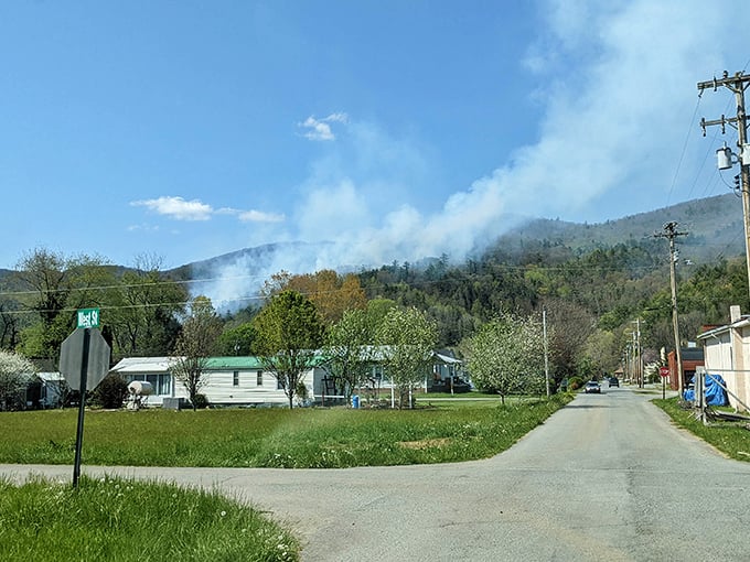 Mountain village simplicity meets natural grandeur where rhododendron blooms paint the landscape in spectacular June colors.