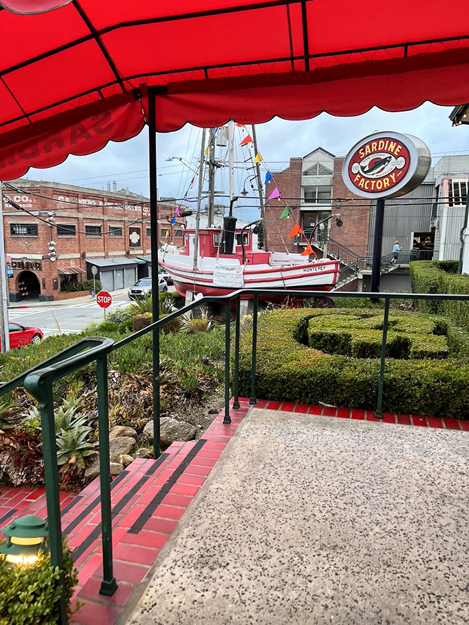 The Sardine Factory: Red steps lead to seafood greatness at this Monterey institution where the name belies the elegant experience within.