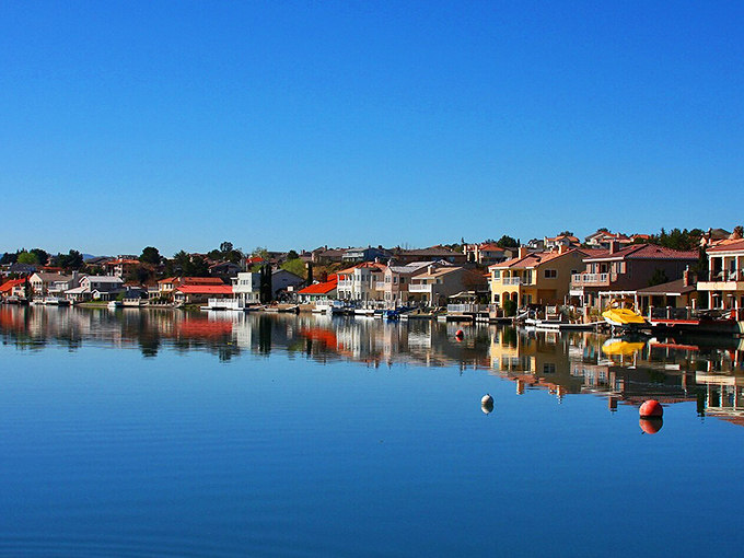 Victorville's waterfront reflects both the sky and the city's affordable charm. Waterfront living doesn't have to sink your budget.