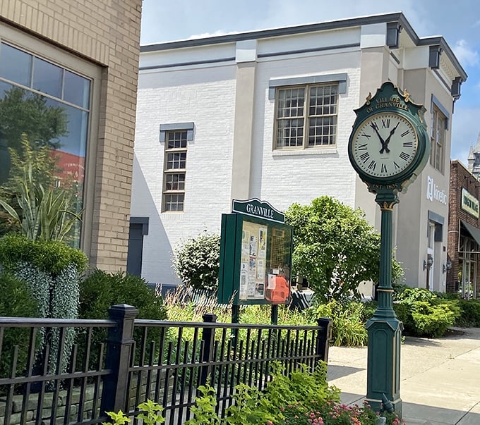 Brick sidewalks and historic storefronts give Granville its distinctive character, creating a village atmosphere that draws visitors year-round.