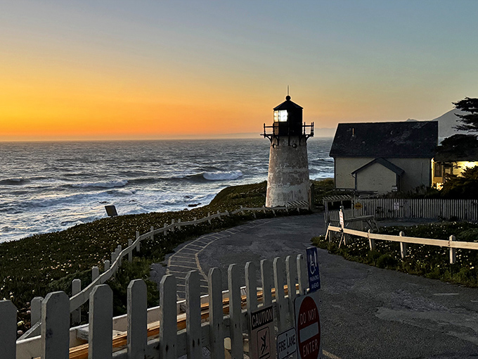 The sunset at Point Montara creates the kind of golden California moment that makes you forget to check your phone for hours.