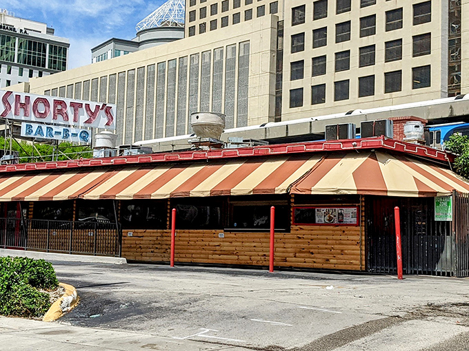 Classic barbecue architecture meets urban sophistication - a timeless Miami institution that never goes out of style.
