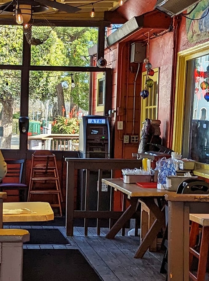 Even the ATM looks at home in Barbara's rustic interior, where fishing nets and wooden beams remind you that great seafood is serious business.