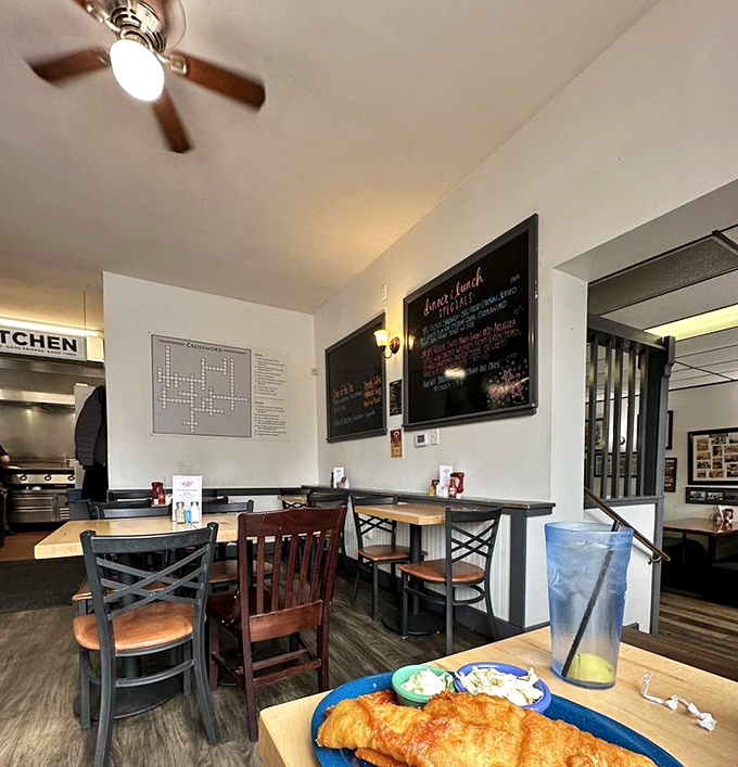 Chalkboard menus and wooden tables create that perfect "I've discovered something special" atmosphere. That golden-fried dish is calling your name.