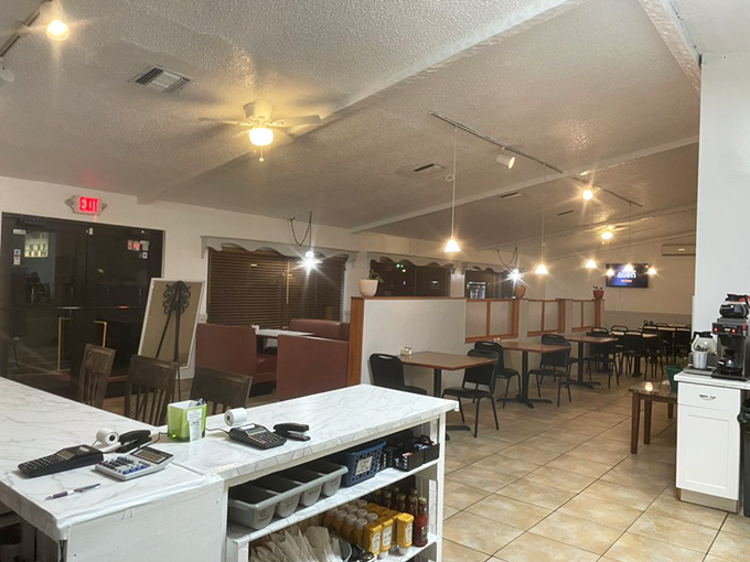 Another angle revealing the no-nonsense charm that makes this place feel like home.