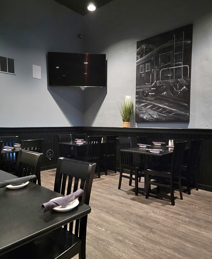 Modern meets classic in this dining space where every table feels like the best seat in the house.