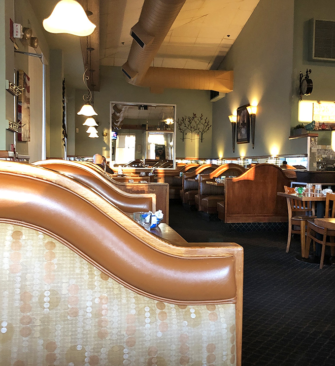 Soft lighting, comfortable seating, and just enough space between tables to keep your breakfast conversation from becoming everyone's business.
