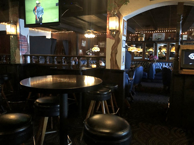 Another angle reveals more of the warm, wood-paneled interior &ndash; like being invited into someone's particularly delicious living room.