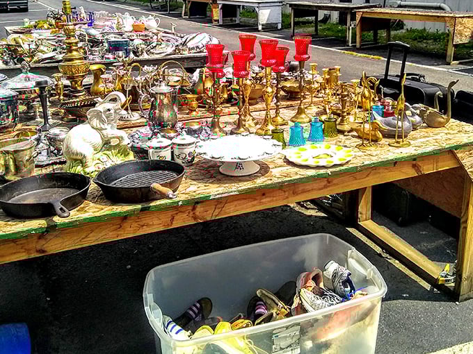Antique gold and silver treasures bask in Tennessee sunshine. These pieces have stories to tell&mdash;if only that cast iron skillet could talk!