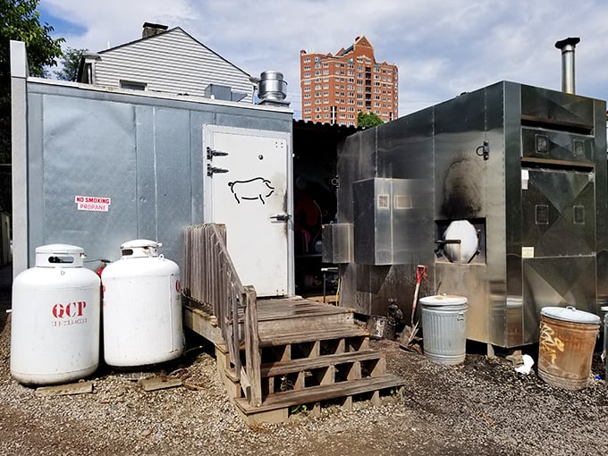The holy temple of smoke &ndash; where pork shoulders and briskets undergo their delicious transformation from ordinary to extraordinary.