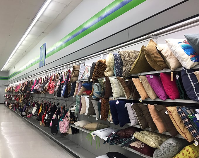 Pillow talk and bag banter line these shelves. Home d&eacute;cor and accessories that whisper "take me home" without shouting at your budget.