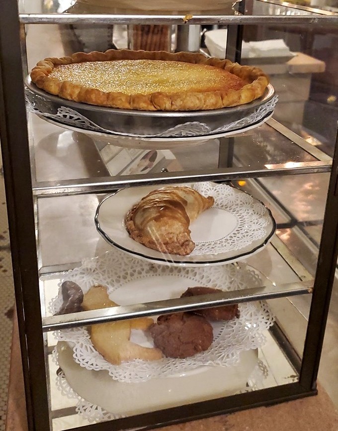 The pastry case: where pie and croissants patiently wait their turn for attention. In a place famous for ice cream, these baked goods refuse to be overlooked.