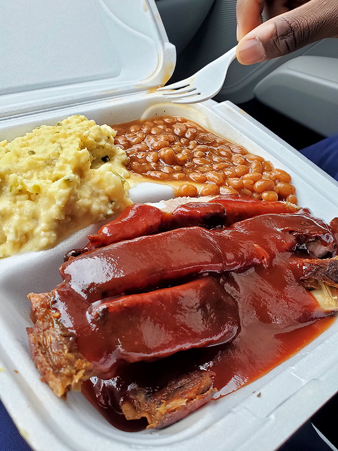 Saucy ribs swimming alongside creamy potatoes and beans that have clearly been simmering with purpose. This isn't a meal, it's a declaration of deliciousness.