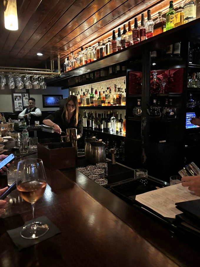 A well-stocked bar where your Old Fashioned gets the respect it deserves &ndash; Don Draper approved.