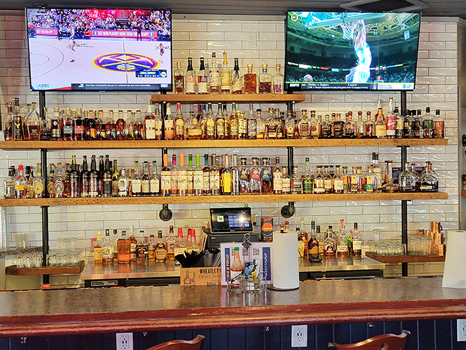 The bar area proves that great chicken deserves equally great company and conversation.