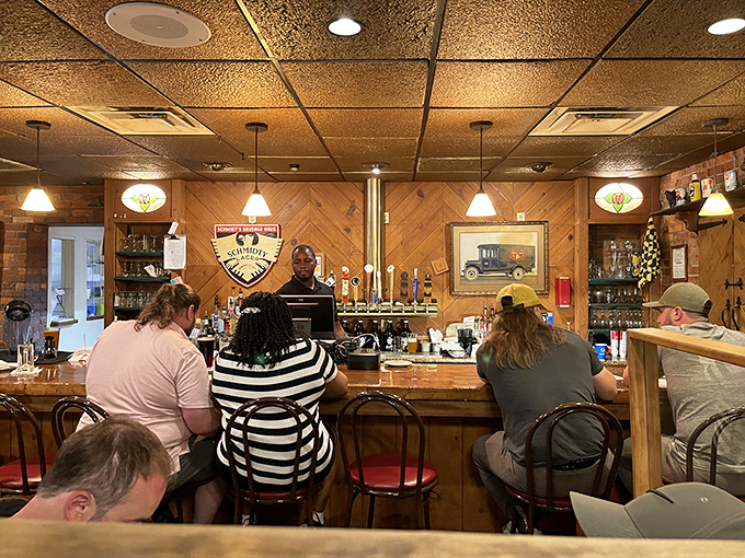 The bar: where German beer flows freely and life's problems seem to shrink with each perfectly poured pint.
