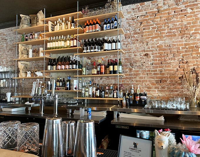 That bar setup looks fancier than expected, but don't worry &ndash; the focus stays on meat.