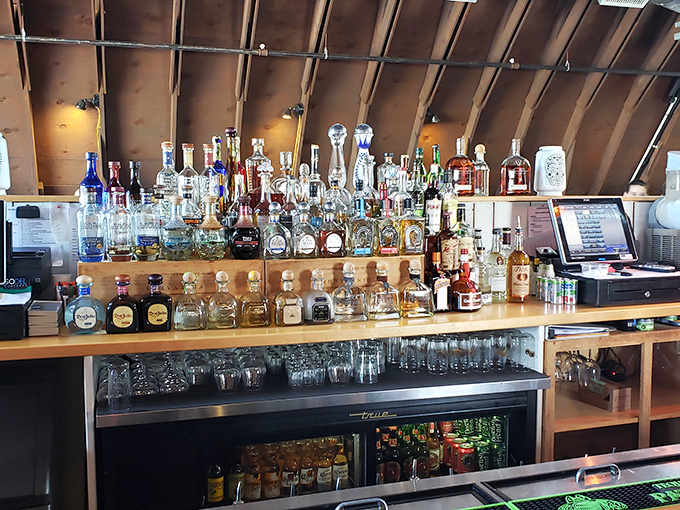 A bar stocked with enough tequila and mezcal to make you seriously consider extending your vacation by another week.