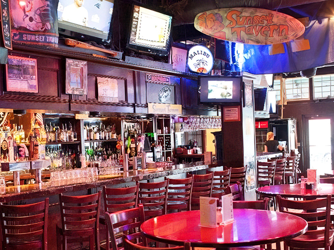 A bar stocked for serious business&mdash;where decisions between craft beer and cocktails constitute the day's biggest challenge.