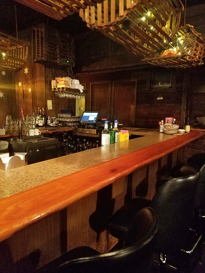 Wooden lobster traps hanging from the ceiling aren't just decoration &ndash; they're a promise that this place takes its seafood seriously.