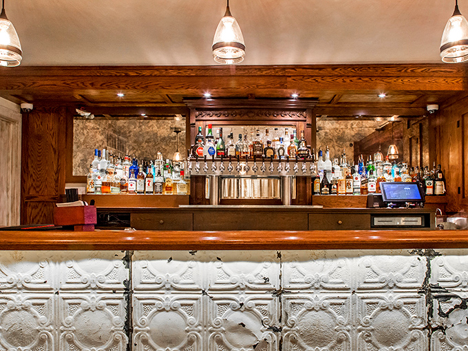 This bar setup could make even your pickiest brother-in-law feel right at home.