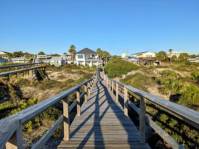 Beach access bridges in Fernandina don't just connect you to sand&mdash;they're wooden pathways to temporary amnesia about whatever's in your inbox.
