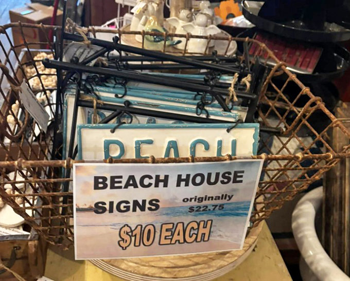 Beach house signs at landlocked prices&mdash;because sometimes in Ohio, you need to bring the ocean to you, one weathered board at a time.