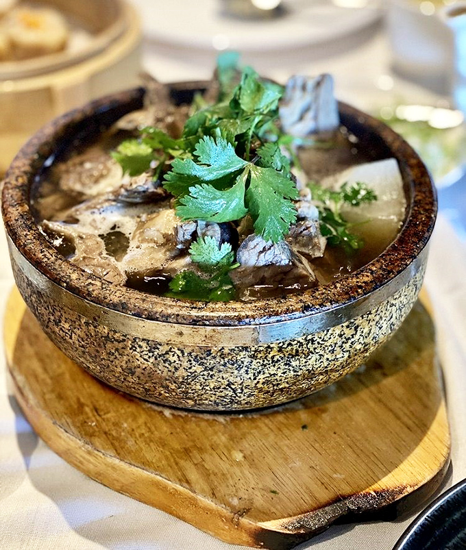 A stone pot of beef brisket and turnip broth that's been simmering since before you made your reservation. Comfort in a bowl, San Francisco-style.