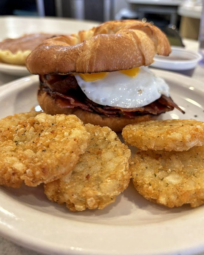 Breakfast sandwich engineering at its finest &ndash; where the egg yolk breaks exactly when it should and the bread stands strong. 