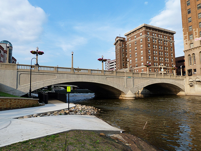 This isn't just any bridge &ndash; it's the architectural equivalent of a handshake between Galena's past and present, spanning more than just water.