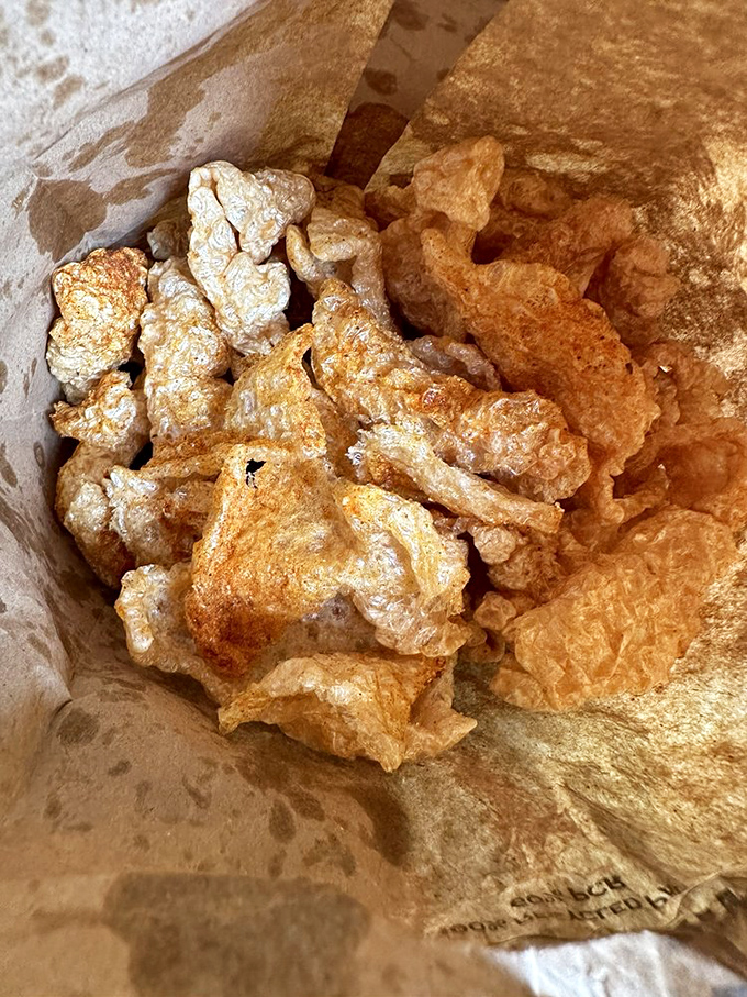 These aren't just pork rinds&mdash;they're cloud-like crisps of porky perfection that shatter with a satisfying crunch before melting away.