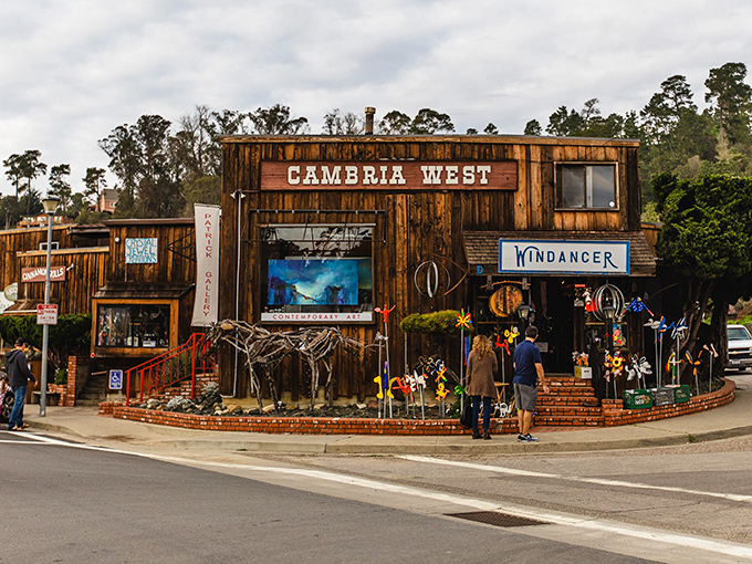 Cambria West's rustic wooden façade houses a treasure trove of coastal curiosities that somehow make perfect sense in your living room.