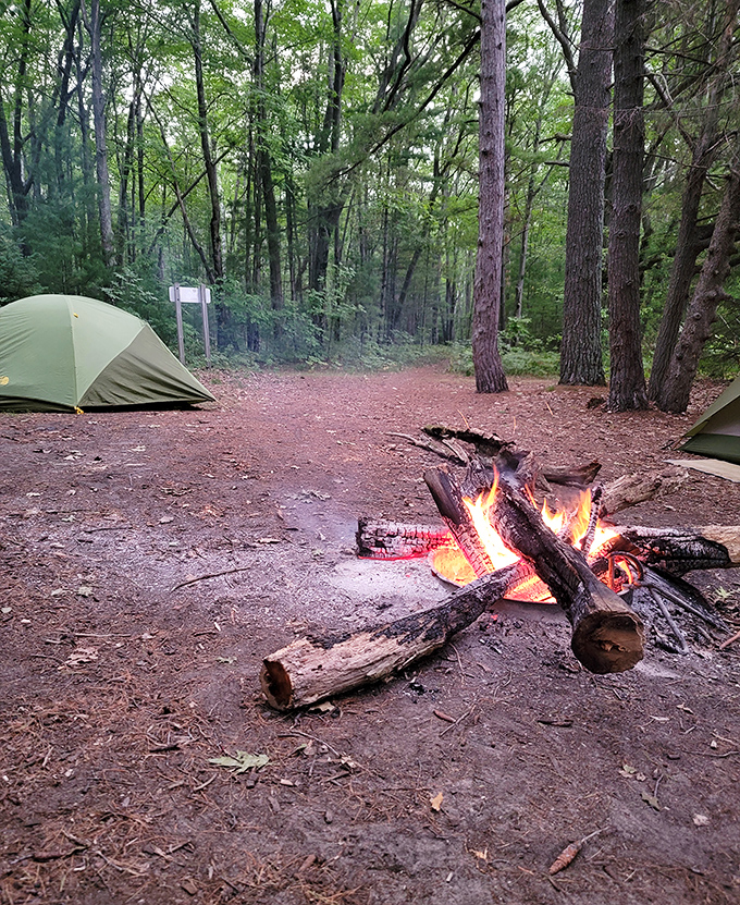 Primitive camping at its finest&mdash;where the evening entertainment consists of hypnotic flames and conversation instead of Netflix and notifications.
